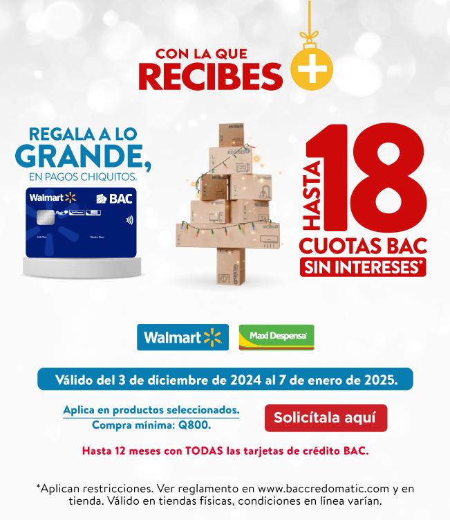 Tarjeta Walmart Clásica Mastercard| BAC Credomatic